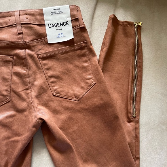 L'AGENCE | Jeans | Lagence Java Coated Sabine Zip Skinny Jean | Poshmark